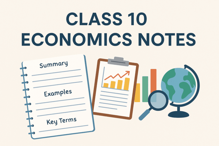 Best Class 10 Economics Notes – Chapter-Wise Explanations